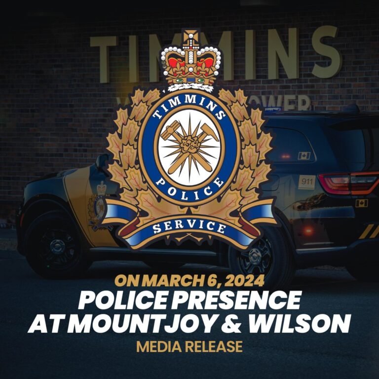 News Room | Timmins Police Service
